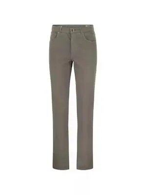 Brunello Cucinelli Garment-dyed Five-pocket Trousers - Grey