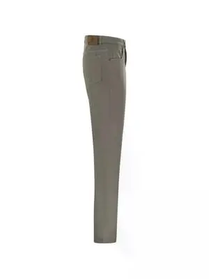 Brunello Cucinelli Garment-dyed Five-pocket Trousers - Grey