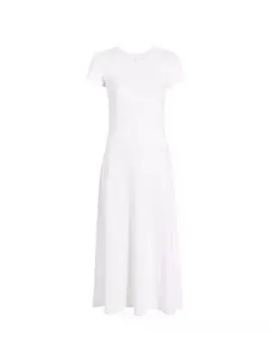 Another Tomorrow A-line Fitted Midi Dress