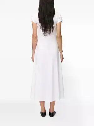 Another Tomorrow A-line Fitted Midi Dress