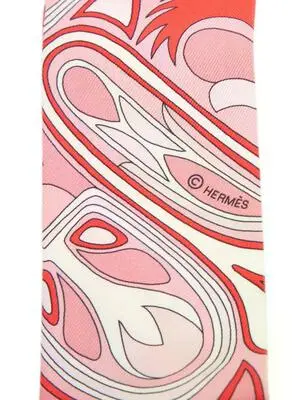 Hermès 2000-2026 Folklore Silk Twilly Scarf Scarves