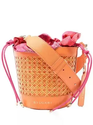 BVLGARI Raffia Serpenti Forever Bucket Bag