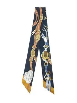 Hermès 2010-2026 Brides De Gala Twilly Silk Scarf Scarves Blue