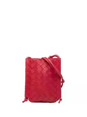 Bottega Veneta Mini Nappa Intrecciato The Knot Crossbody Bag - Pink