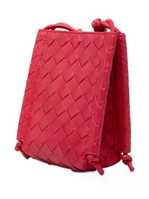 Bottega Veneta Mini Nappa Intrecciato The Knot Crossbody Bag - Pink