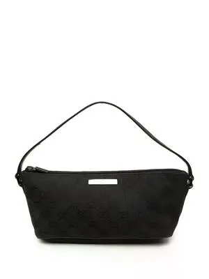 Gucci Gg Canvas Boat Shoulder Bag - Black