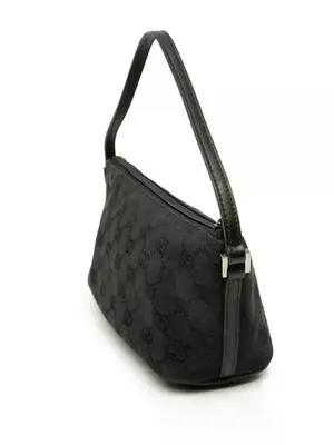 Gucci Gg Canvas Boat Shoulder Bag - Black