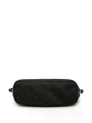 Gucci Gg Canvas Boat Shoulder Bag - Black