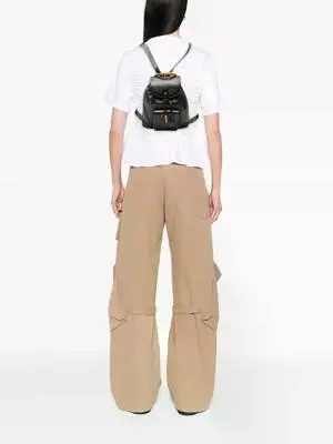 Gucci Calfskin Bamboo Drawstring Backpack