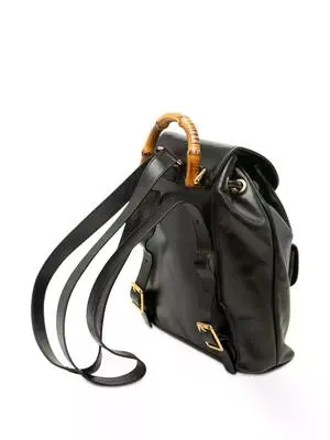 Gucci Calfskin Bamboo Drawstring Backpack