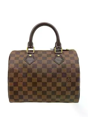 LOUIS VUITTON Damier Ebene Speedy 25 Boston Bag - Brown