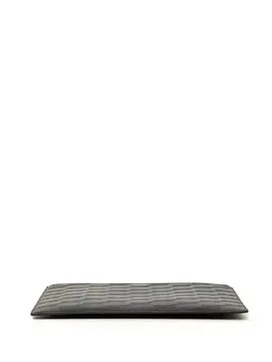 Balenciaga Monogram Embossed Leather Wristlet Clutch Bag