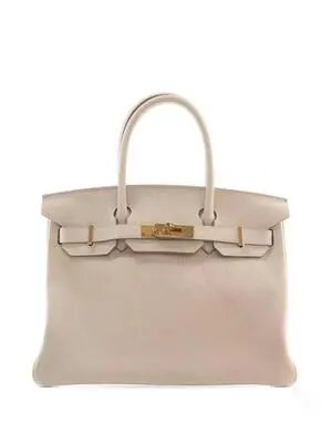 Hermès 30 Birkin Retourne Handbag - White