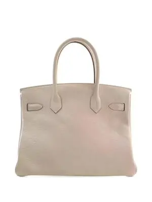 Hermès 30 Birkin Retourne Handbag - White