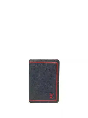 LOUIS VUITTON 2018 Taiga Pocket Organizer Card Holder - Blue