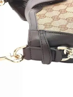 Gucci Mini Gg Canvas Web Moon Side Shoulder Bag