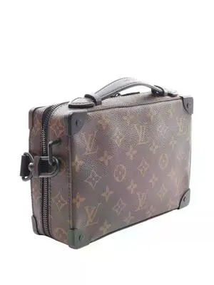 LOUIS VUITTON Monogram Macassar Handle Soft Trunk Satchel - Brown