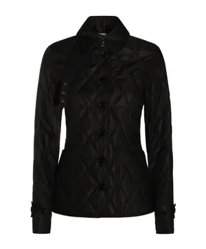 Burberry Long Sleeve Quilted Jacket - Black