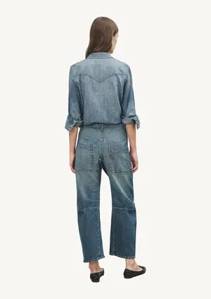 NILI LOTAN Long-sleeved Denim Shirt