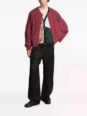 Needles Drawstring Waist Wide-leg Trousers