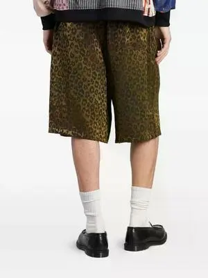 Needles Leopard Print Drawstring Shorts