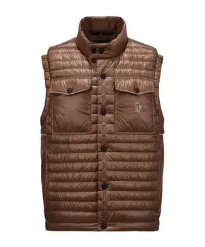 Moncler Ollon Down Gilet - Brown