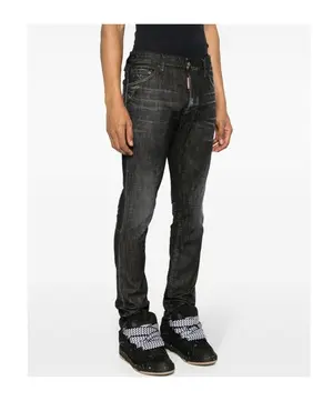 Dsquared2 Logo Patch Straight-leg Jeans