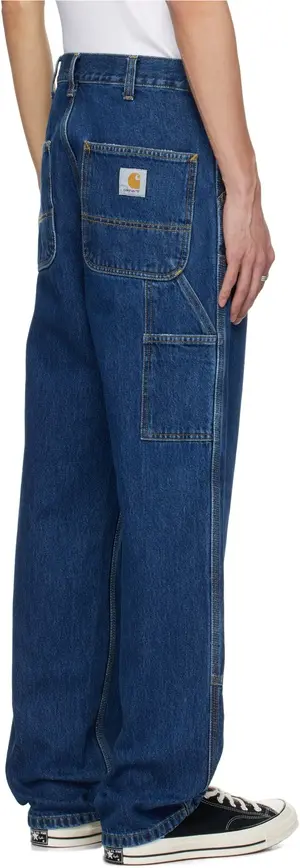 Carhartt Work In Progress Denim Trousers With Multi-pocket Detailing