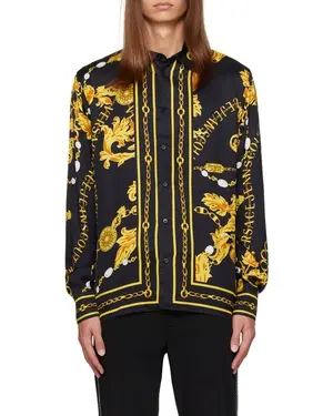 Versace Baroque-pattern Button-up Shirt