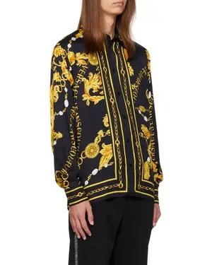 Versace Baroque-pattern Button-up Shirt