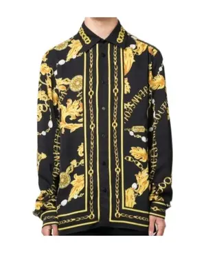 Versace Baroque-pattern Button-up Shirt