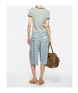 Acne Studios Rose Print Ringer T-shirt - Gray/red