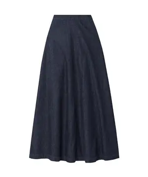 NILI LOTAN Astrid Denim Midi Skirt - Black
