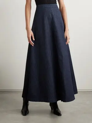NILI LOTAN Astrid Denim Midi Skirt