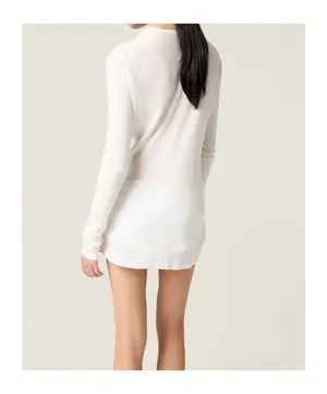 Miu Miu Logo Patch Long Sleeve Top