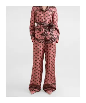 Dolce & Gabbana Silk Satin Jacquard Pajamas With Full Dg Logo
