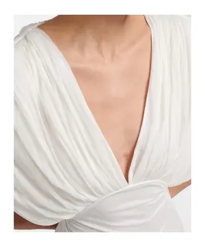 Tove Lyla Draped Jersey Gown - White