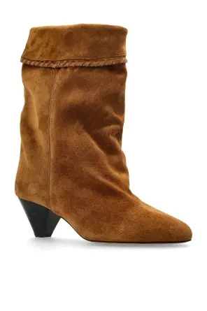Isabel Marant Étoile Dalby Suede Ankle Boots With Fringe - Brown