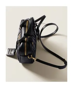 Miu Miu Matelassé Logo Lettering Tote Bag