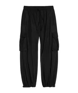 Y3 Drawstring Wide-leg Trousers - Black