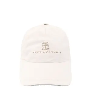Brunello Cucinelli Logo Embroidered Baseball Cap - White