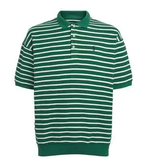 Polo Ralph Lauren Cotton Mesh Stripe Relaxed Polo Shirt - Green