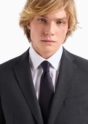 Emporio Armani Patterned-jacquard Pointed-tip Tie