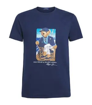Polo Ralph Lauren Cotton Polo Bear T-shirt - Navy