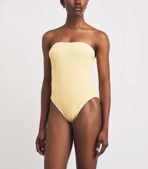 ERES Chevron Golden Strapless Swimsuit