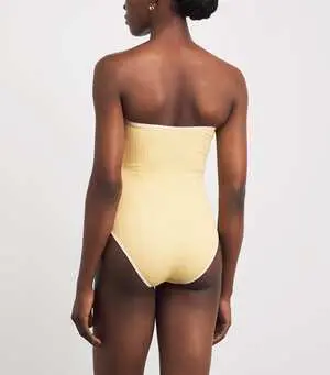 ERES Chevron Golden Strapless Swimsuit