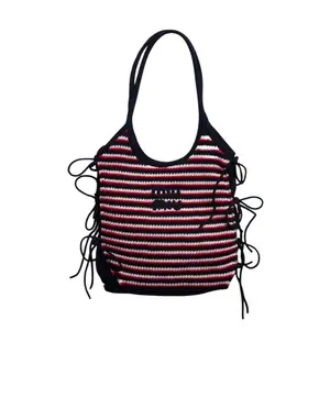 Miu Miu Ivy Crochet Bag - Blue/red
