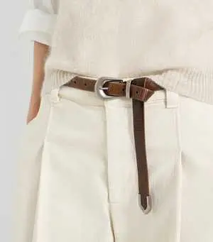 Brunello Cucinelli Textured Leather Belt
