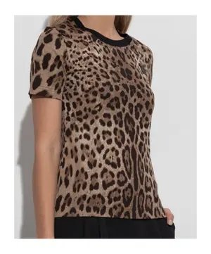 Dolce & Gabbana Leopard Print Crewneck T-shirt