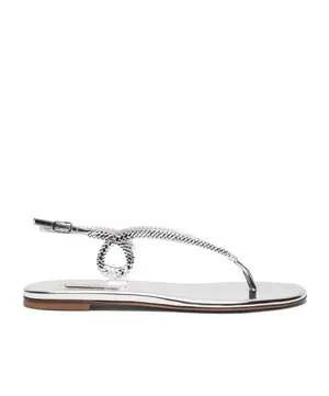 Casadei Josephine Flat Sandals - Silver